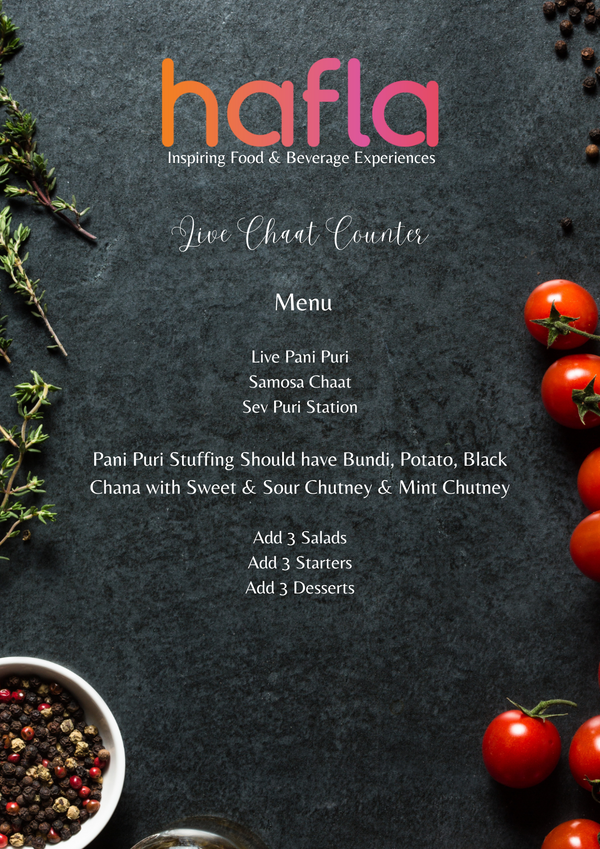Live Chaat Counter by Cedar Tree Hospitality - Hafla