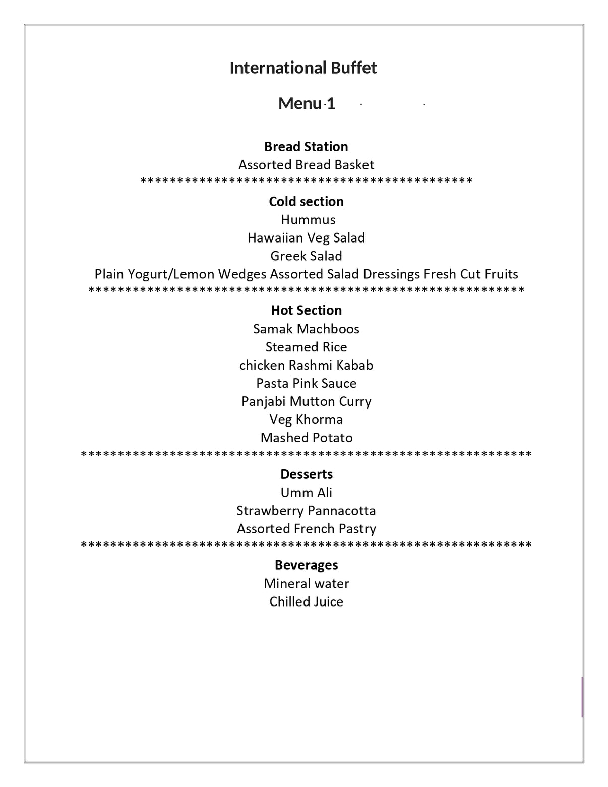 International Buffet by Keita Catering - Hafla