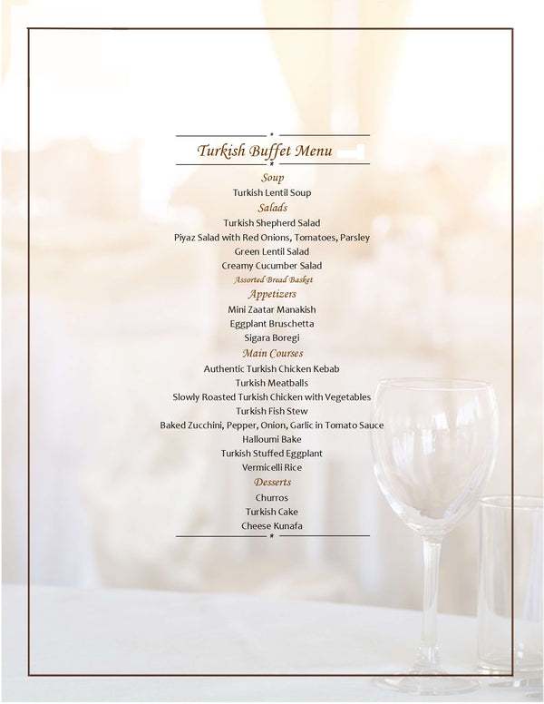 Turkish Buffet by Cedar Tree Hospitality - Hafla